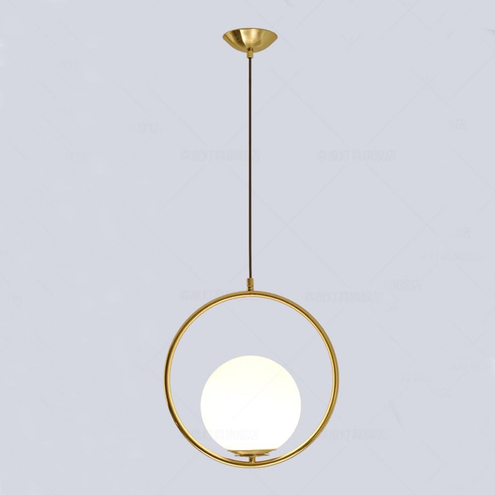 MZStech Modern Fashion Gold Iron&Glass Spherical Pendant Light Base on ...
