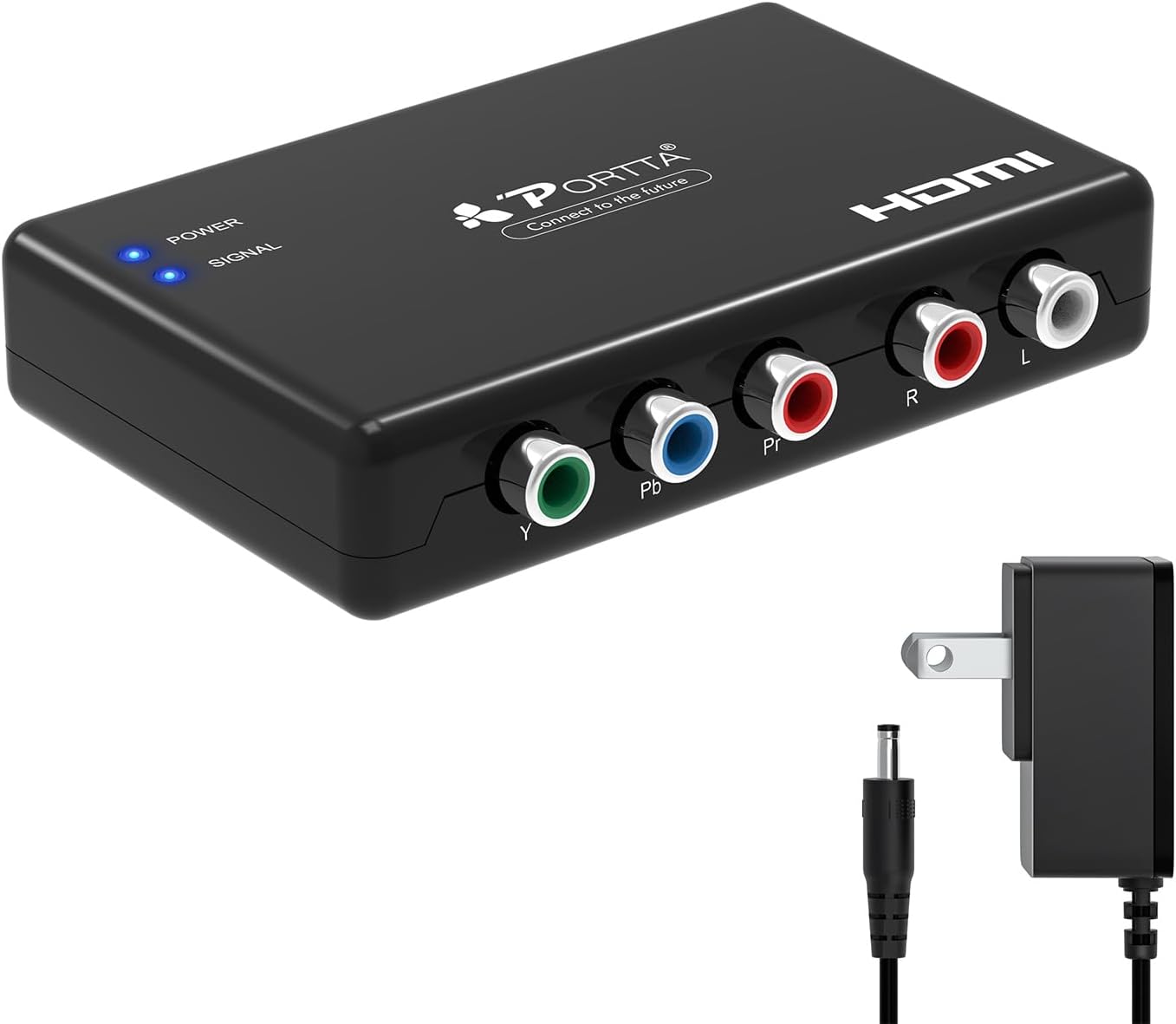 Portta Component to HDMI Converter, YPbPr RGB + R/L Audio to HDMI v1.3 ...