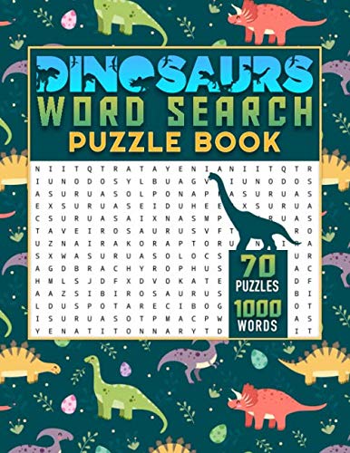 Dinosaurs word search puzzle book: All your favorites dinosaurs ...