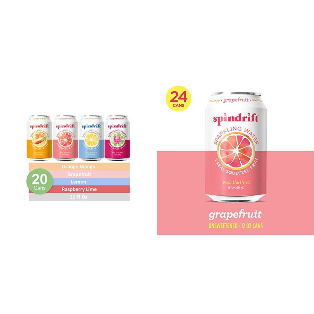 Snapklik.com : Spindrift Sparkling Water Variety Pack + Grapefruit Flavored