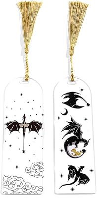 Amazon.com: Fourth Wing Bookmarks - Dragon Bookmark for Women Men - Cool Dragon Acrylic Book ...