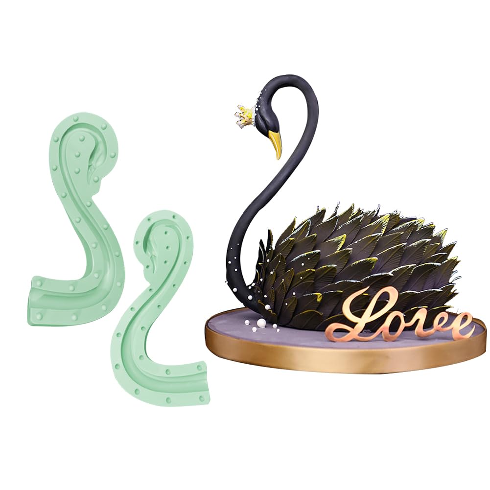 Amazon.com: 3D Silicone Swan Fondant Molds for DIY Swan Neck Chocolate ...