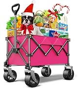 Amazon.com : pikulLA Beach Wagon,Collapsible Wagon 220lbs with Big ...