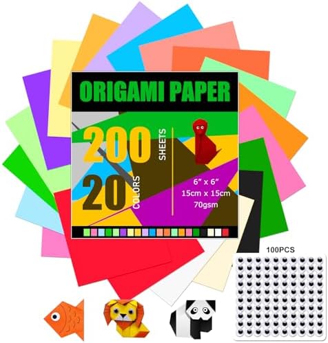 Amazon.com : FIRSTOP 200 Sheets Origami Paper, 20 Colors Origami Paper ...