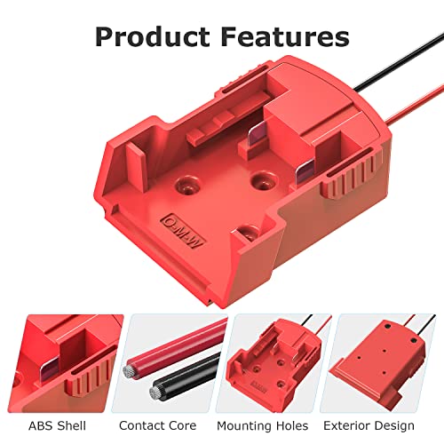 Snapklik.com : M18 Power Wheels Adapter For Milwaukee, 18V Battery ...