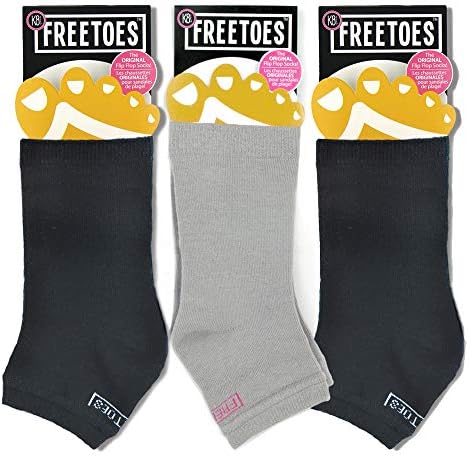 Freetoes Toeless Socks- 3 Pairs.2-Black, 1 Gray : Amazon.ca: Clothing ...