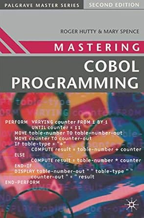 Mastering COBOL Programming (Macmillan Master Series, 42): Hutty, Roger ...