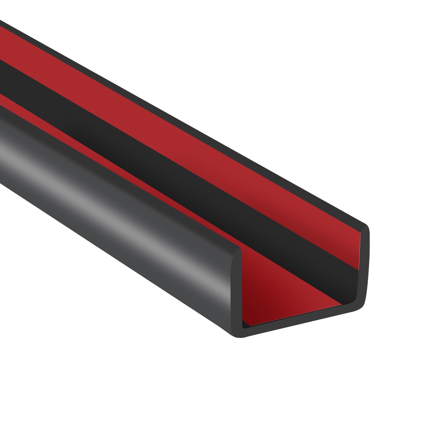 Rubber Edge Trim, 1/2" Self Adhesive Flexible U Channel Edge Protecter ...