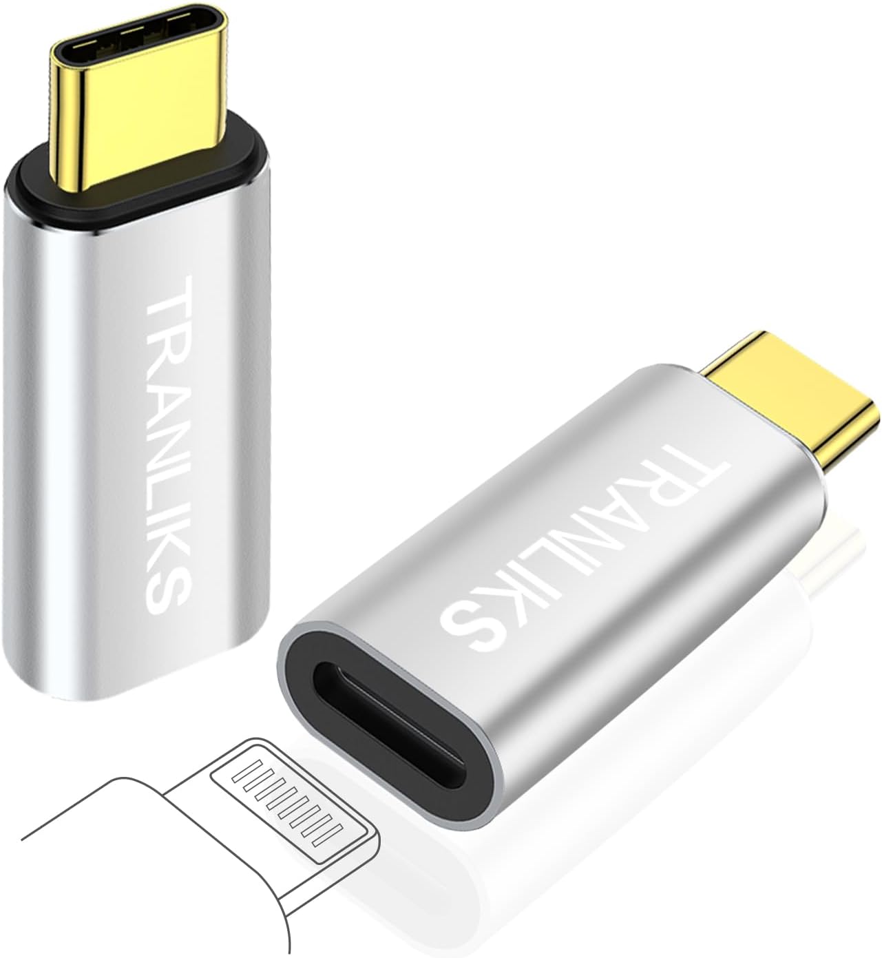 Amazon.com: TRANLIKS 2 Pack for Lightning to USB C Adapter, Only ...