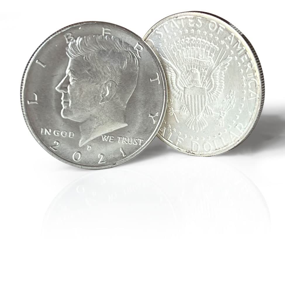 Amazon.com: 2 x Double Sided Half-Dollar Magic Kit, One Double Sided ...