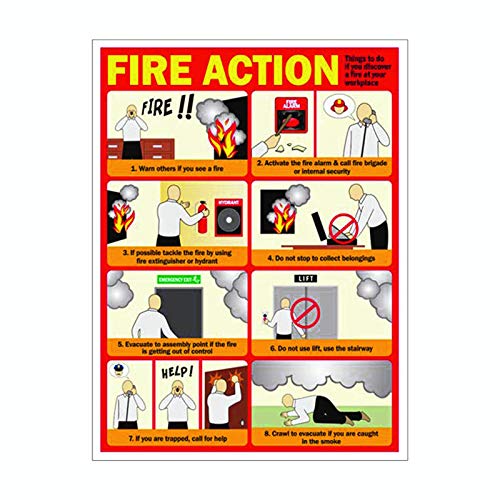 Protector Sign Fire Action Poster Set Of 1 : Amazon.in: Home & Kitchen