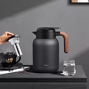 Amazon | TIMEDEEP 保温ポット 大容量 卓上ポット サーモス ポット 1L/1.5L/2L 保温フラスコ 真空断熱 保温 保冷 316ステンレスティーポット ワンキーウォーター ...