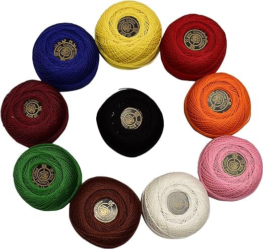 Cotton Red Rose Crochet Threads Tatting Knitting Hand Embroidery Cross ...