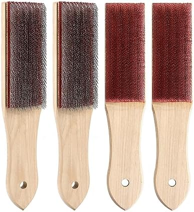 QWORK File Cleaner Carded, 4 Pack, 8" Universal File Card and Brush ...