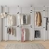 Greensen Heavy Duty Clothes Rack, 4 Poles 6 Bars Telescopic Coat Hanger ...