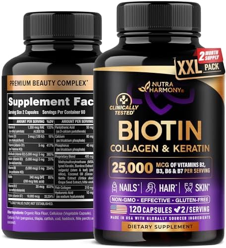 Amazon.com: Biotin and Collagen Supplements with Keratin - Biotin ...