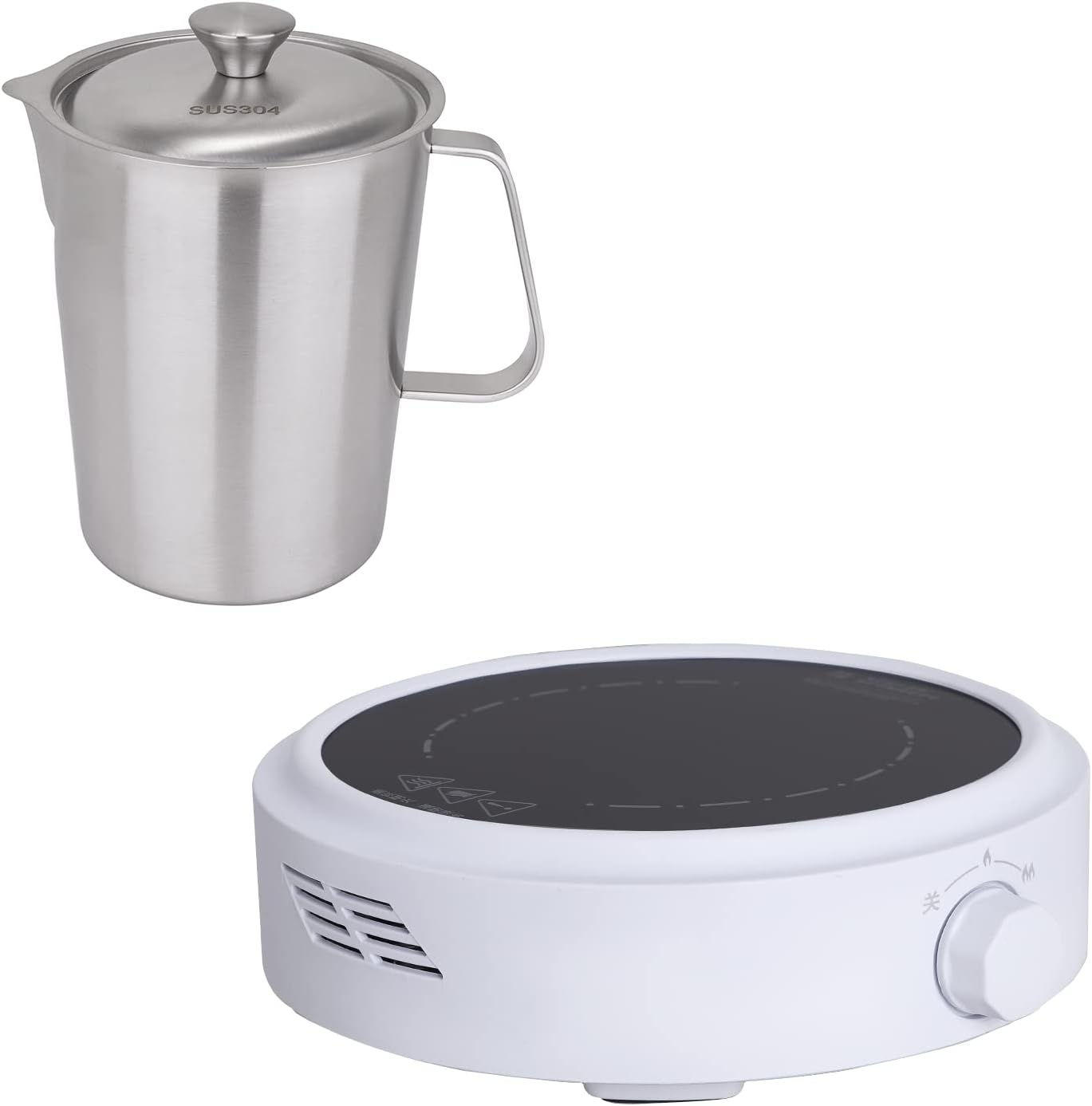 Amazon.com: 2L 70 OZ Stainless Steel Measuring Cup and 7" Portable ...