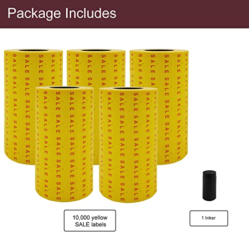 Snapklik.com : Motex Sale 1 Line Fluorescent Yellow Labels - 25,000 ...