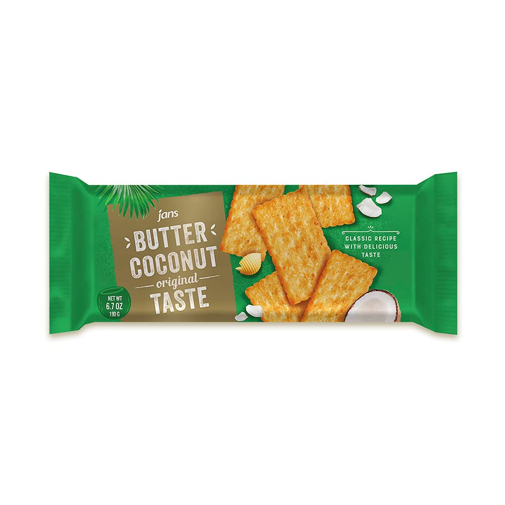 Amazon.com: Butter Coconut Crackers (Foil) 6.7 oz(Pack of 24) : Grocery ...