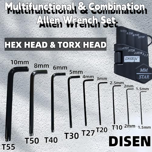 Snapklik.com : DISEN Upgraded 2 In 1 Torx Star & Metric Allen Hex Key ...