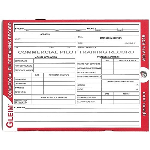 Snapklik.com : Gleim Commercial Pilot Training Record