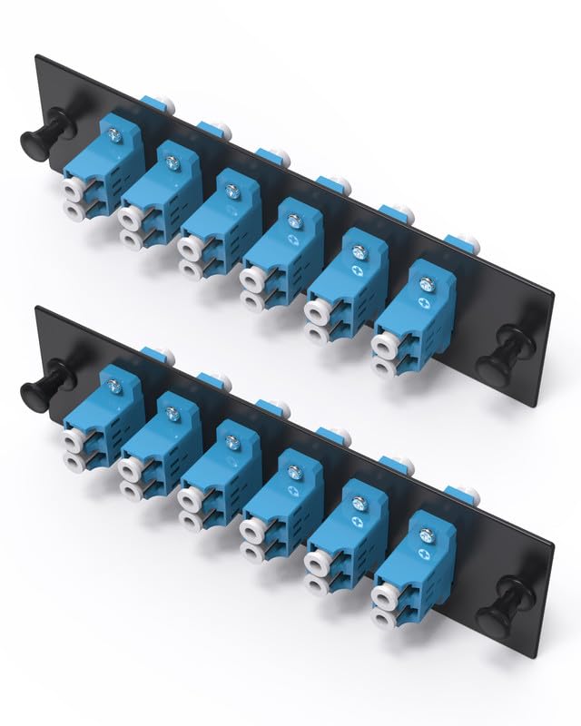 Snapklik.com : VANDESAIL 2 Pack 6 Duplex Fiber Ports Fiber Patch Panel