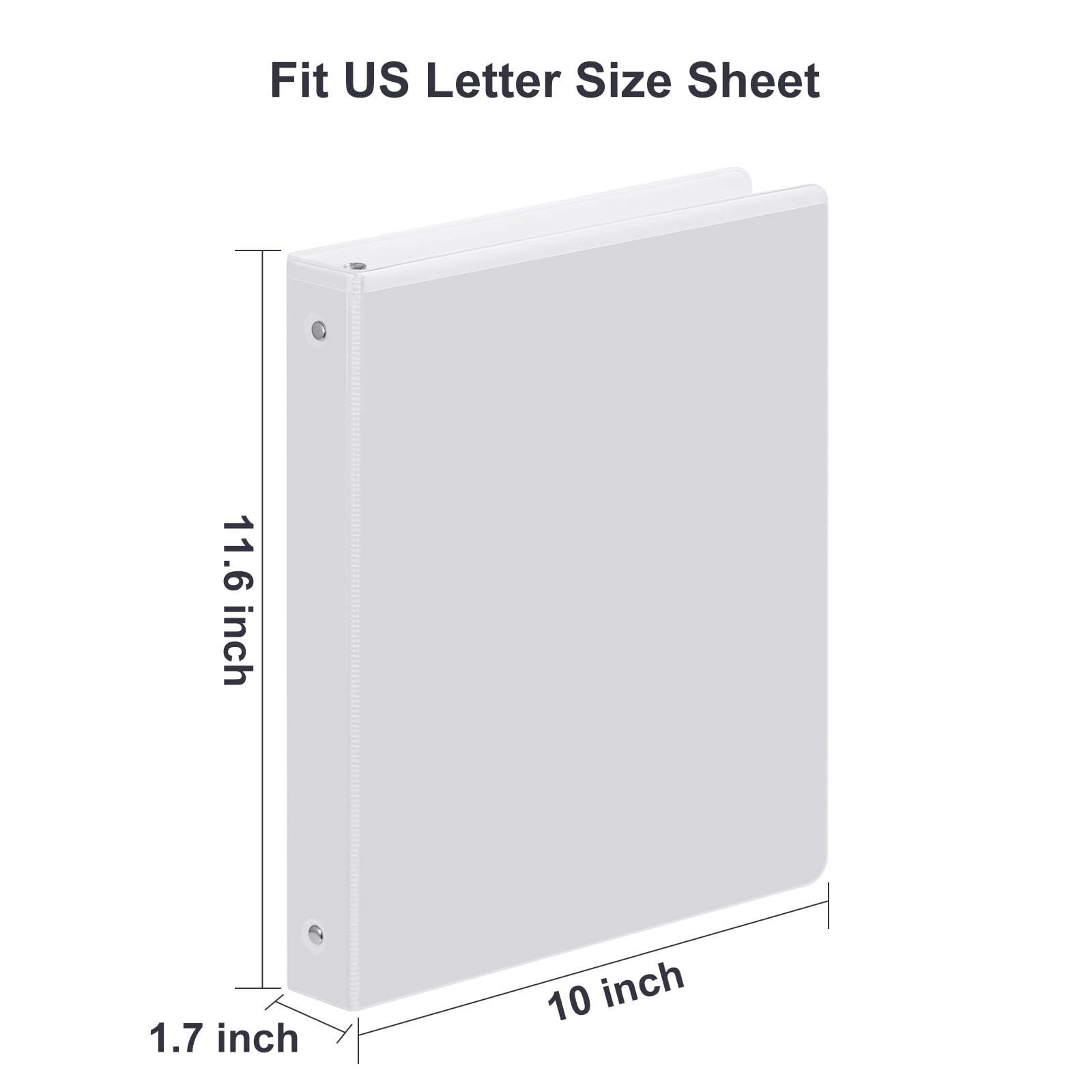 Snapklik.com : 3 Ring Binder 1 Inch, ViVin Sturdy 1"-Round Ring Binder