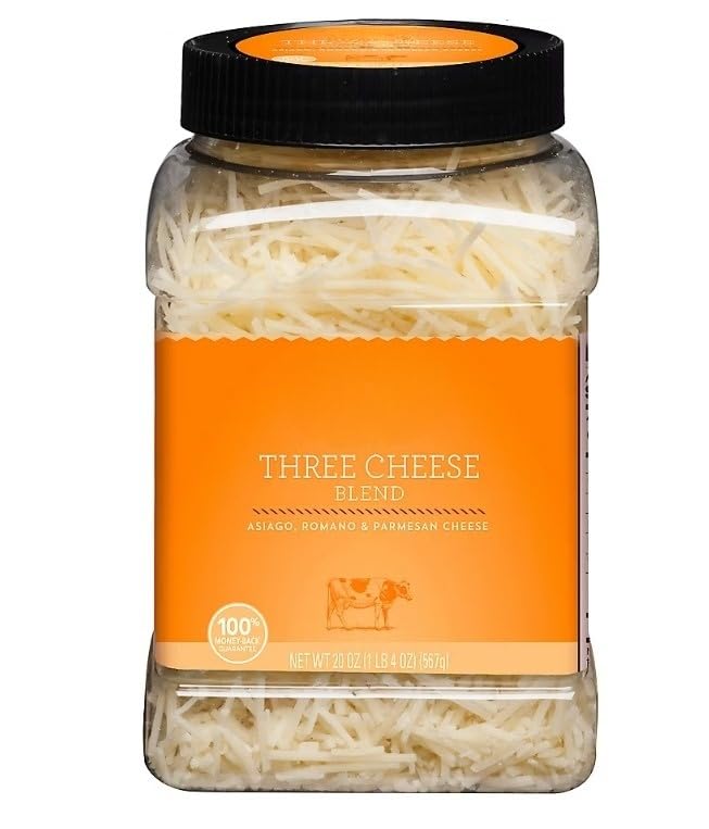 Amazon.com: Shredded Three Cheese Blend , Combining Asiago, Romano and ...
