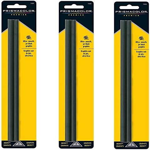 Amazon.com : Prismacolor Ebony Graphite Drawing Pencils, Black, 2-Count ...