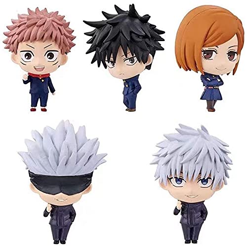 Buy 5PCS Jujutsu Kaisen Cake Toppers Figure, Gojo Satoru Itadori Yuji ...