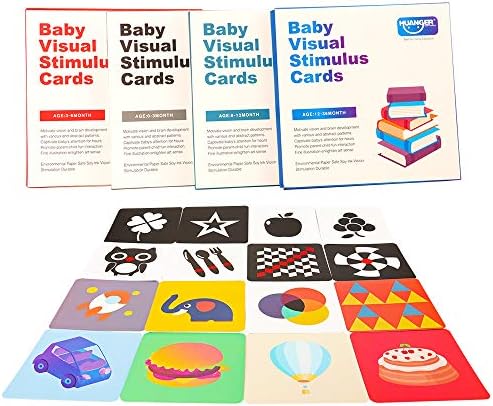 High Contrast Baby Flashcard, 80 PCs 160 Page Black White Colorful ...