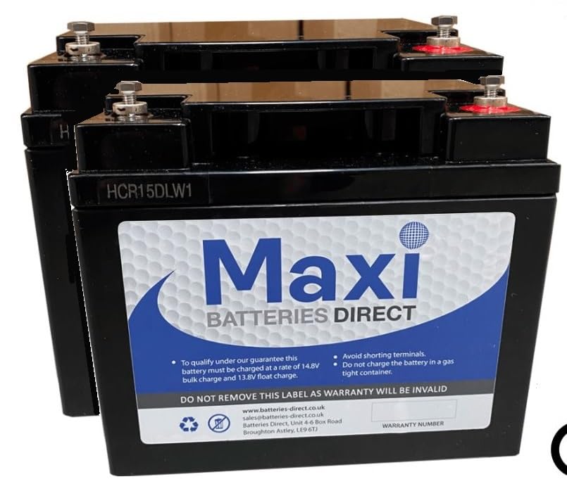 2X MAXI 12V 50AH MOBILITY BATTERIES, [replaces 40-42ah] fully ...