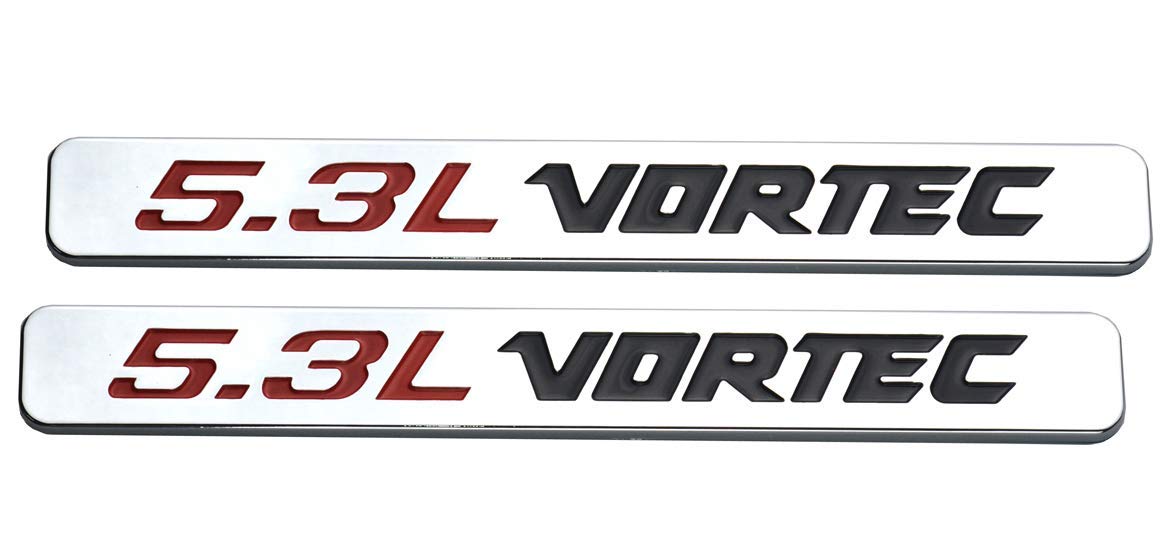 Amazon.com: 2x 5.3l Vortec Hood Emblems Engine Badge Replacement for ...