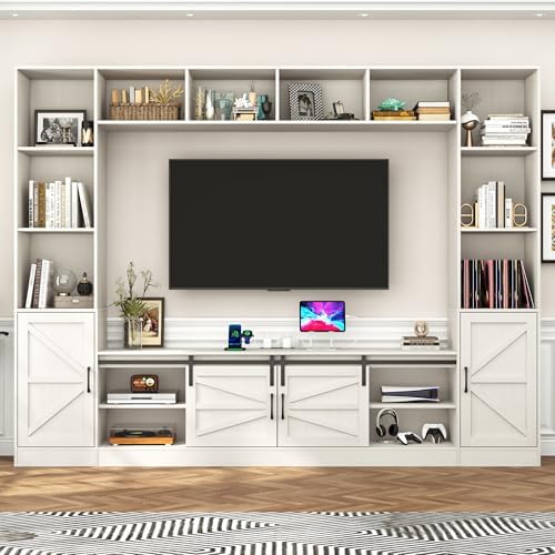 Amazon.com: Merax Minimalism Entertainment Wall Unit with Bridge ...
