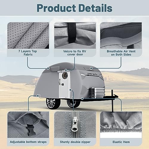 Snapklik.com : Umbrauto Teardrop Travel Trailer Cover Fits 10-12 ...