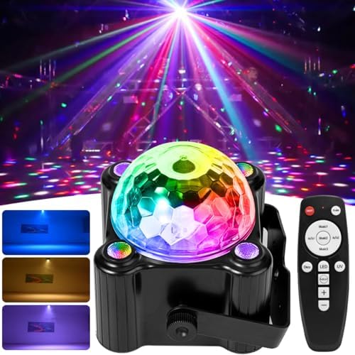 Buclhoz Party Lights Dj Disco Ball Light Sound Activated Strobe Stage ...