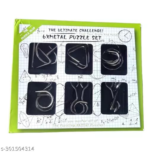 RAYSA Sanchi Creation Brain Teasers Metal Wire Puzzle Toys - Assorted ...