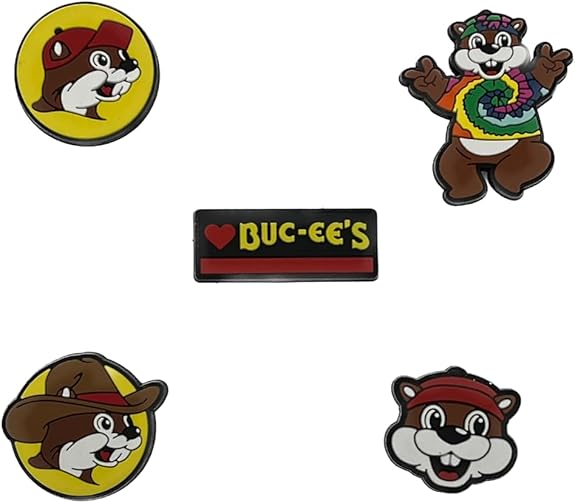 Amazon.com: Buc-ee's Beaver Shoe Charms 3 Pack - 15 Charms Total ...