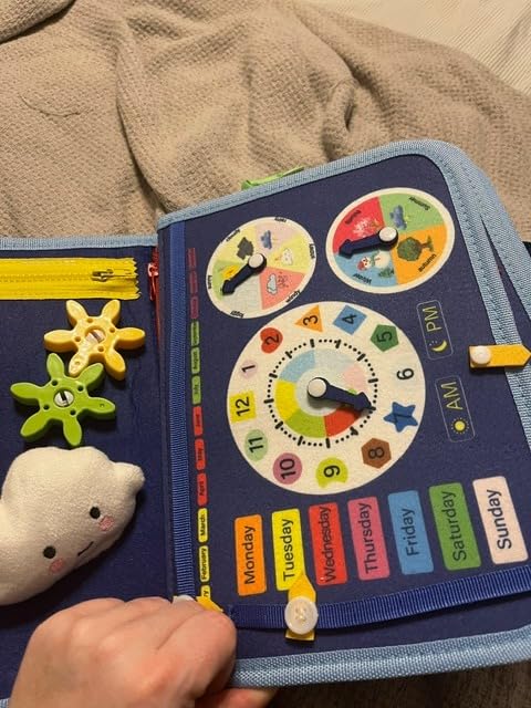 Esjay Busy Board for Toddlers, Montessori Toys for 1 2 3 4 Year Old ...