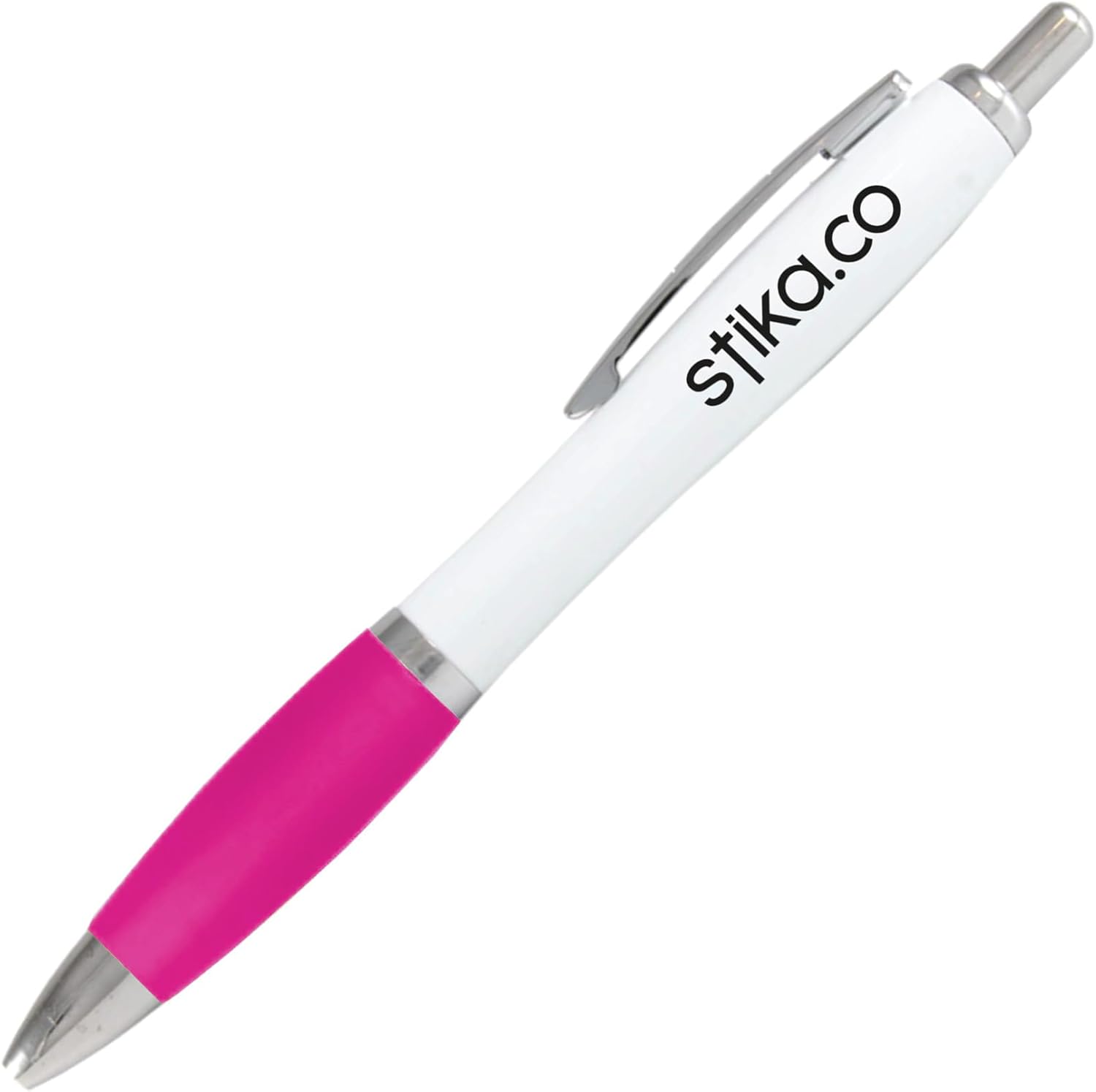stika.co Set of 40 Contour Pink Promotional Pens - Personalised Rubber ...
