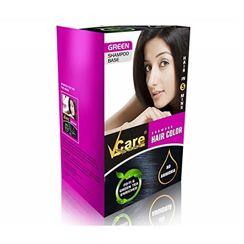 VCare Shampoo Hair Color Deep Brown (10X25ml) : Amazon.in: Beauty