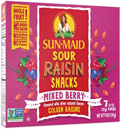 Amazon.com : Sun-Maid Fruity Raisins Snack for Kids | Sour Mixed Berry ...