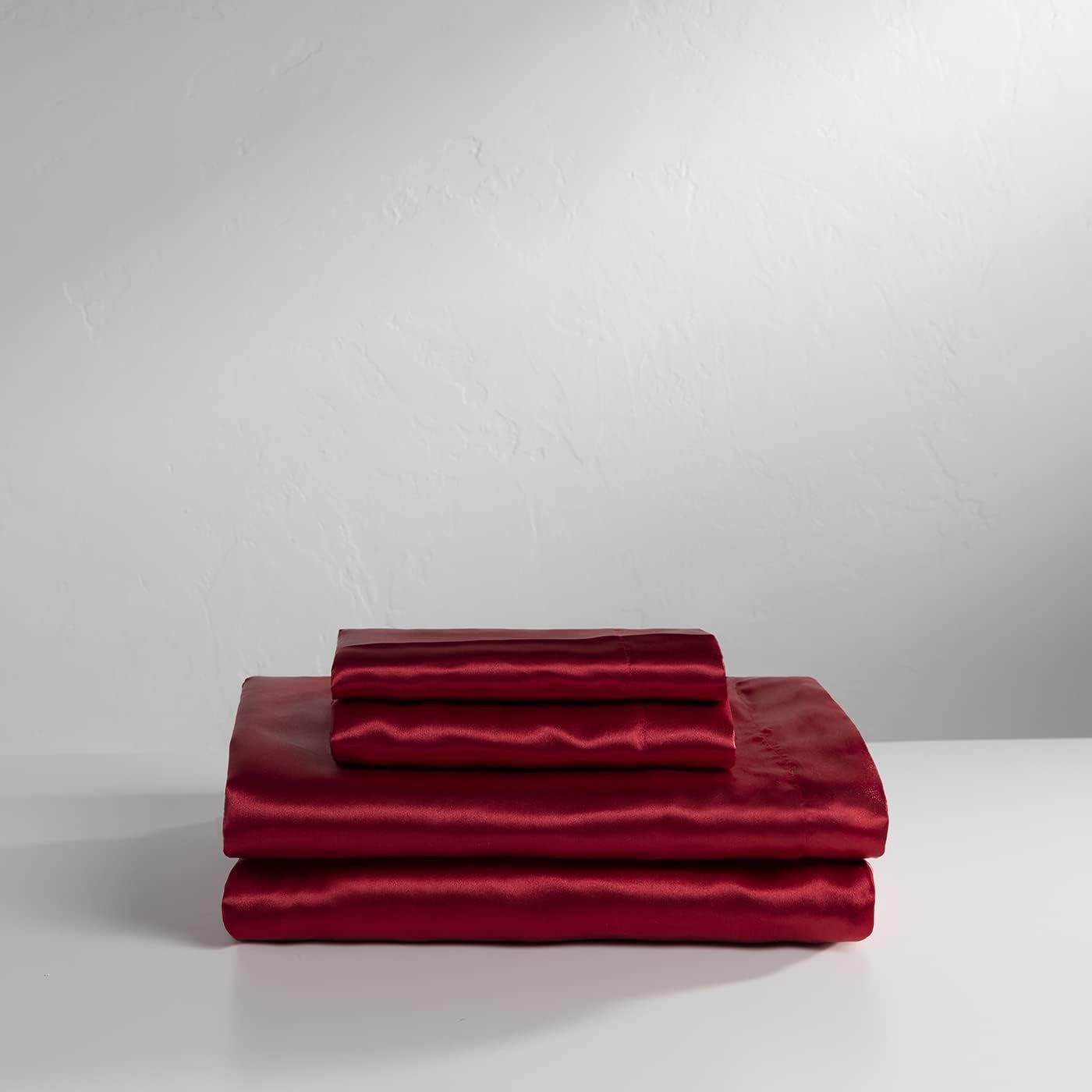Baltic Linen Satin Luxury Sheet Set Full Red 4-Piece Set : Amazon.ca: Home