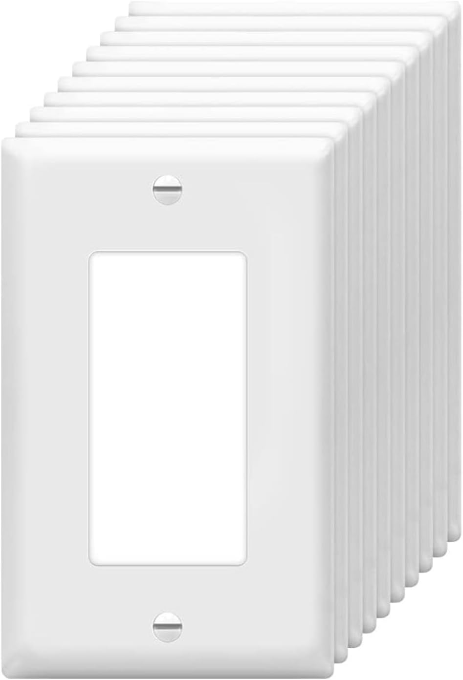 Leviton 80401-W 1-Gang Decora/GFCI Wallplate, Standard Size, Thermoset ...