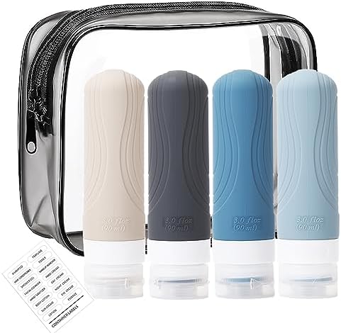 Amazon.com: Travel Bottles for Toiletries, Tsa Approved 3oz Travel Size ...
