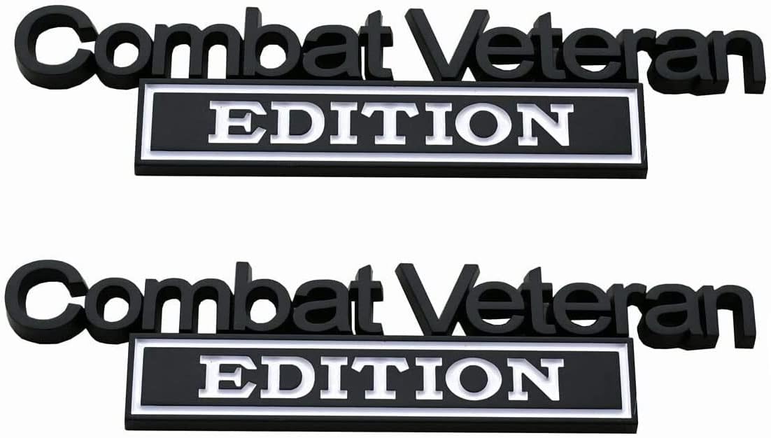 Amazon.com: Ziciner Combat Veteran Edition Emblem, 3D Metal Raised Car ...