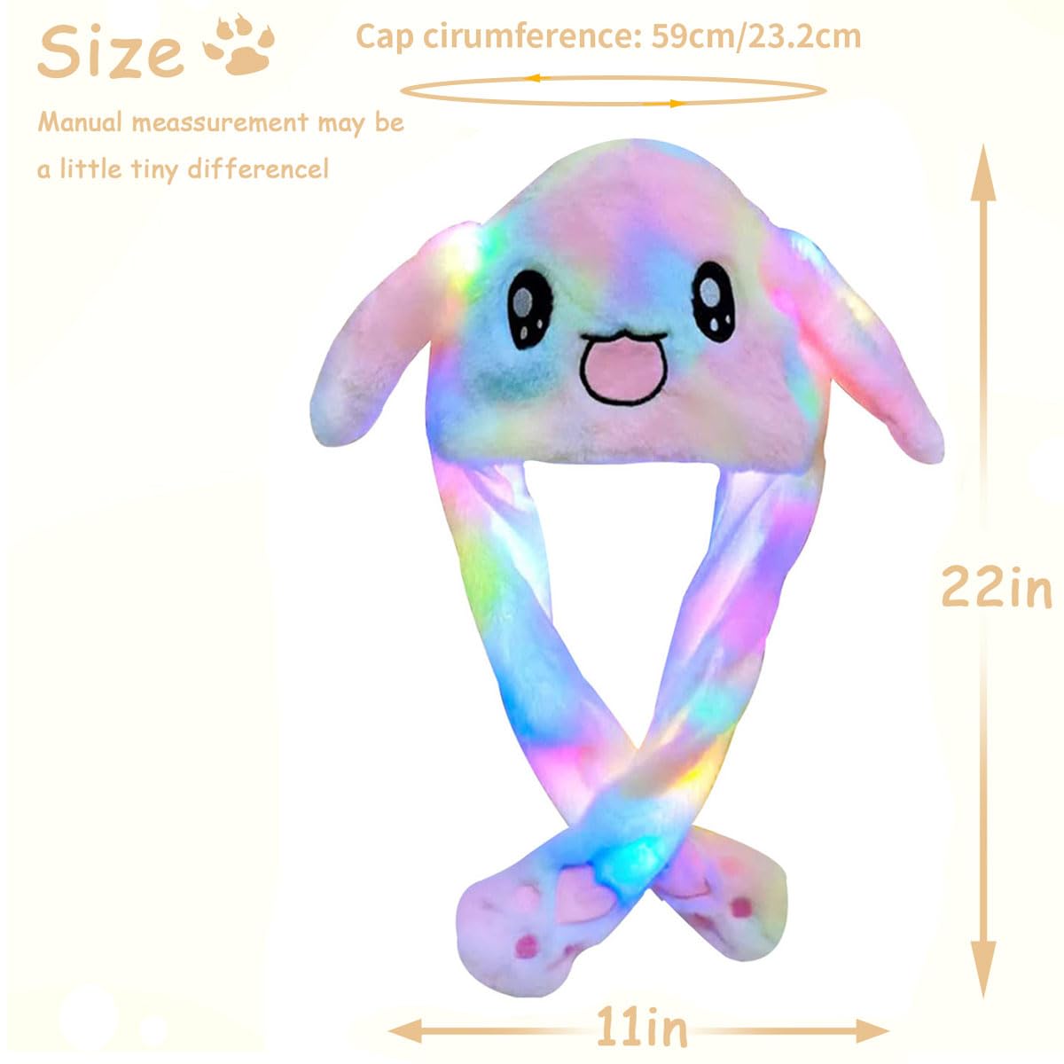 Snapklik.com : Arcimatto Animal Hat Plush Bunny Ears Moving Jumping ...