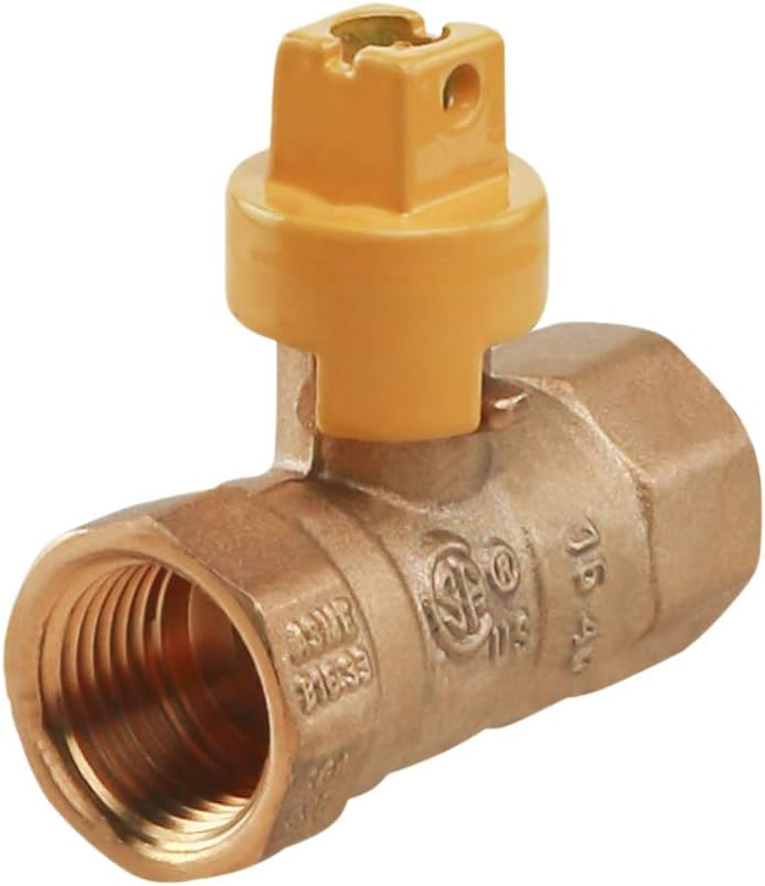 Amazon.com: Midline Valve GAS1SCRW Brass Premium Gas Ball Valve with ...