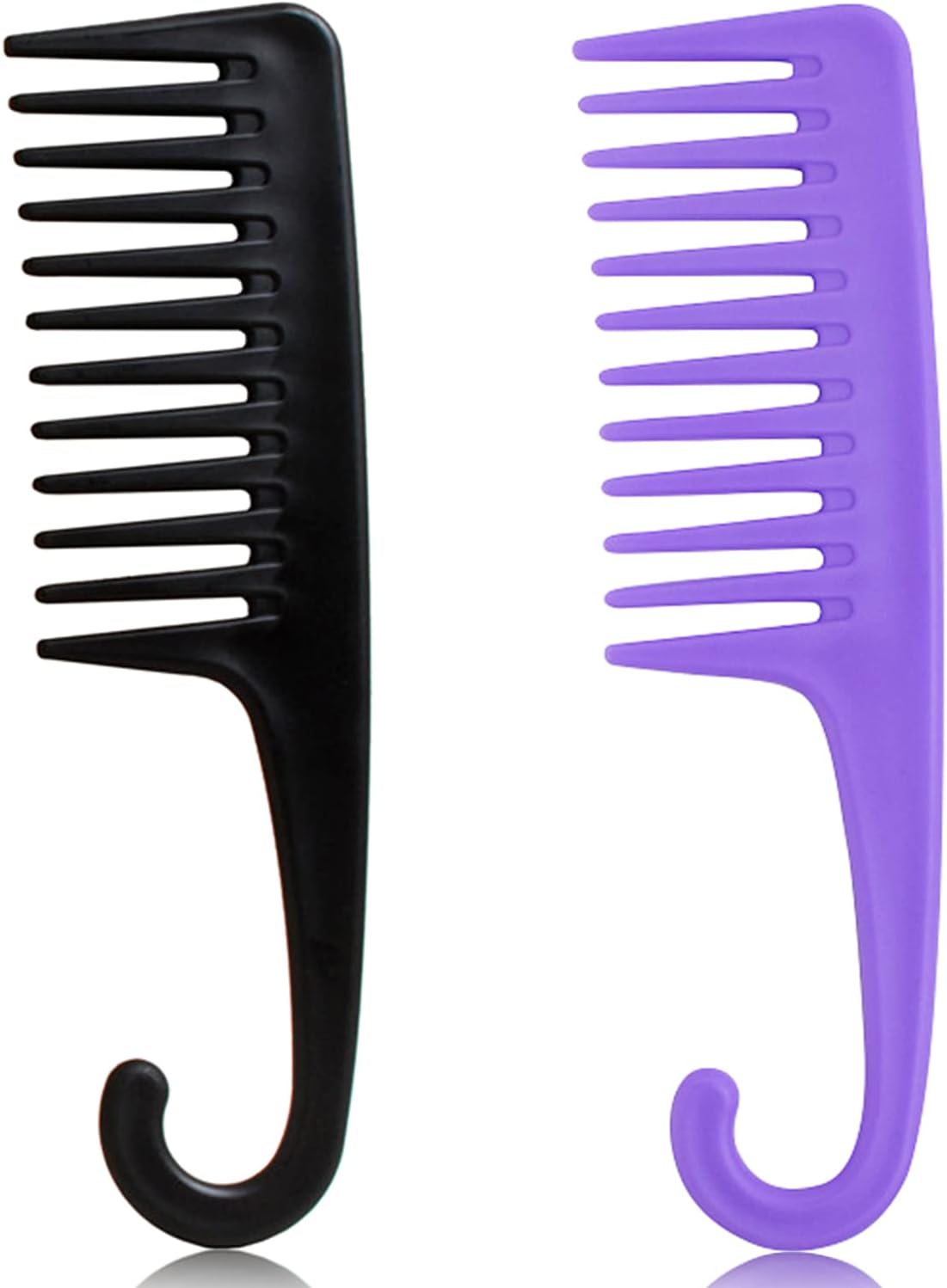Amazon.com : 2 Shower Combs Hair Wide Tooth Dry Wet Gently Detangles ...