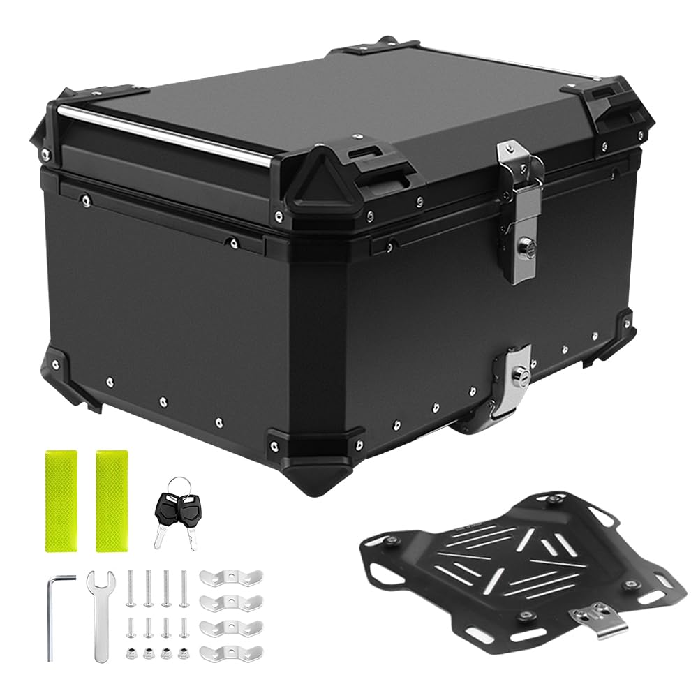 Amazon.com: XIUWK Motorcycle Top Case, 65L Aluminum Motorcycle Trunk ...